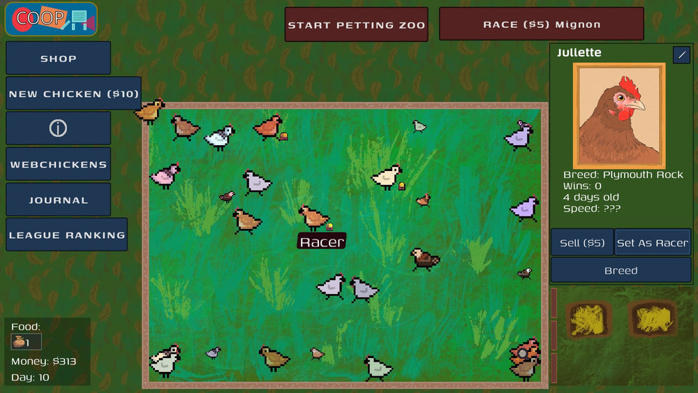 Mignon: Chicken Racing League | 2025 Entry | Independent Games Festival